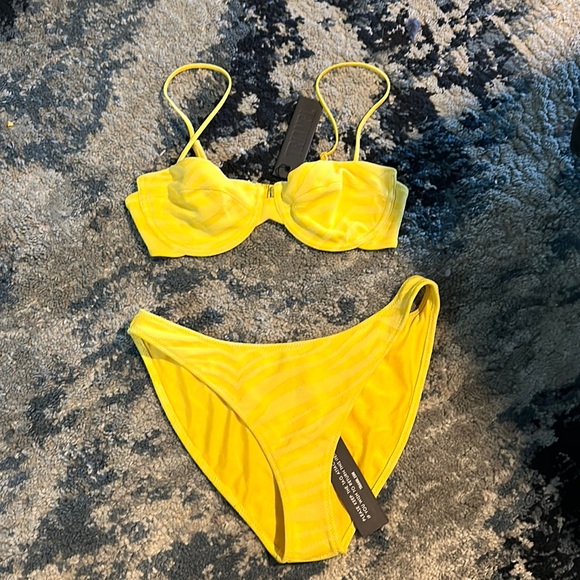 triangl swimwear | Swim | Yellow Zebra Print Swimsuit Set Normal ...